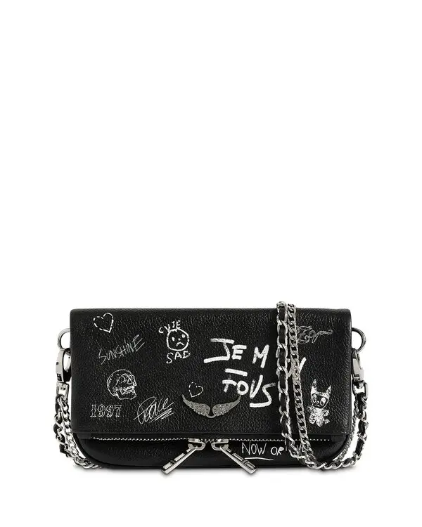 Zadig&Voltaire Rock Mini Arty Tag Leather Shoulder Bag