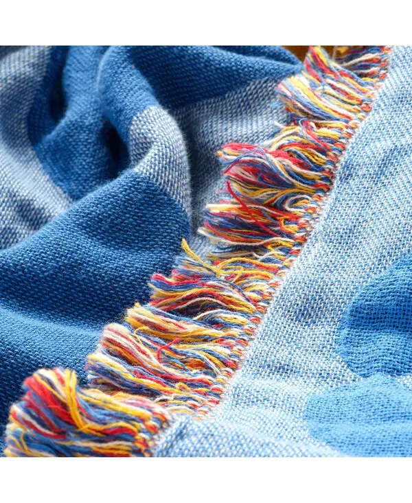 ZSA ZSA ZSU Novelas Fringed Jacquard 100% Cotton Throw Fun, 54 X 71