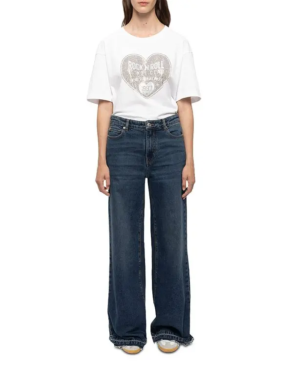Zadig&Voltaire Eli High Rise Wide Leg Jeans