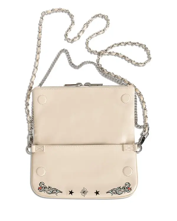 Zadig&Voltaire Rock Mini Tattoo Vintage Effect Patent Leather Pouchette