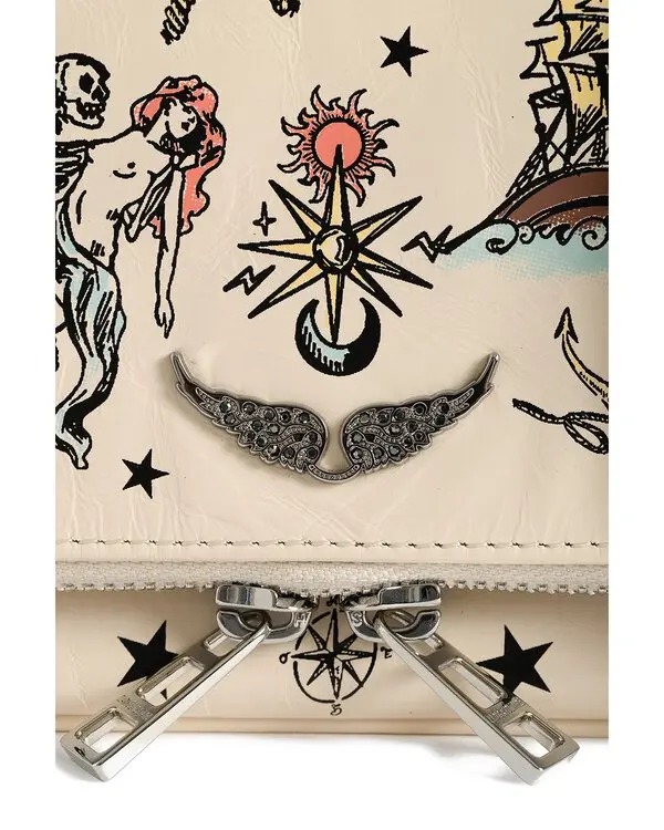 Zadig&Voltaire Rock Mini Tattoo Vintage Effect Patent Leather Pouchette