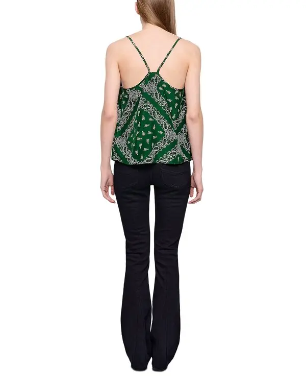 Zadig&Voltaire Cespa Bandana Print Silk Camisole Top