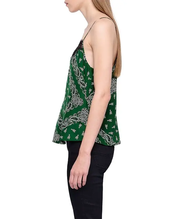 Zadig&Voltaire Cespa Bandana Print Silk Camisole Top