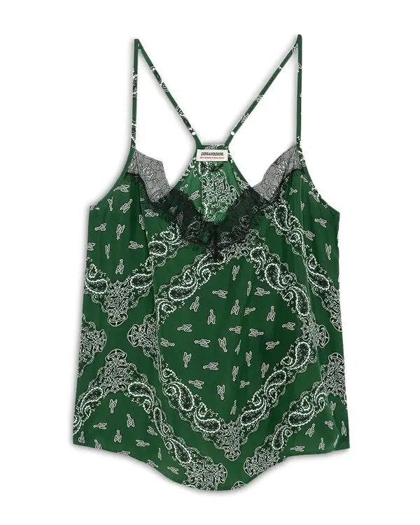 Zadig&Voltaire Cespa Bandana Print Silk Camisole Top