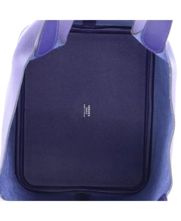 Hermès Mm Picotin Lock Bag Tressage Epsom - Blue