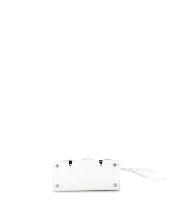Goyard Structured Saigon Top Handle Bag Coated Canvas With Leather - White