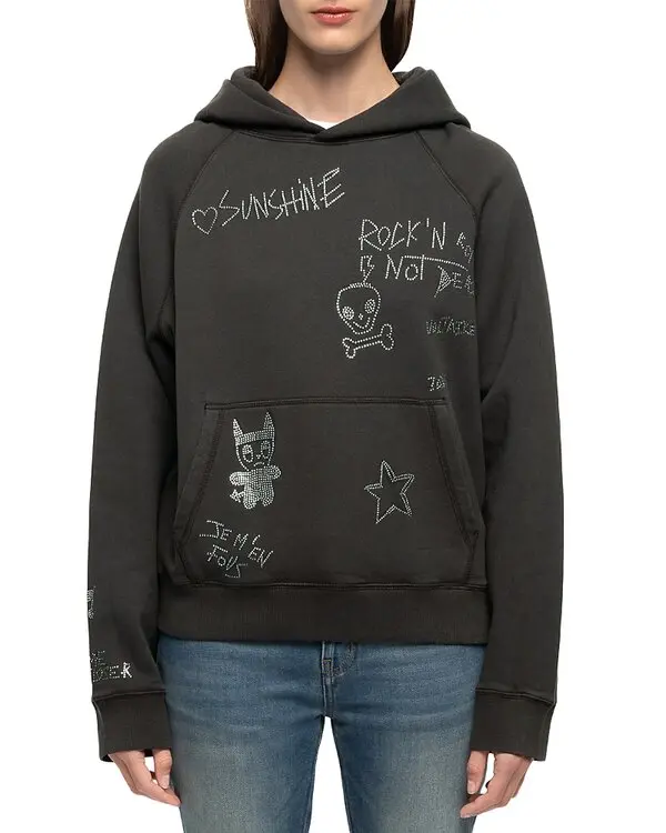 Zadig&Voltaire Embellished Cotton Hoodie