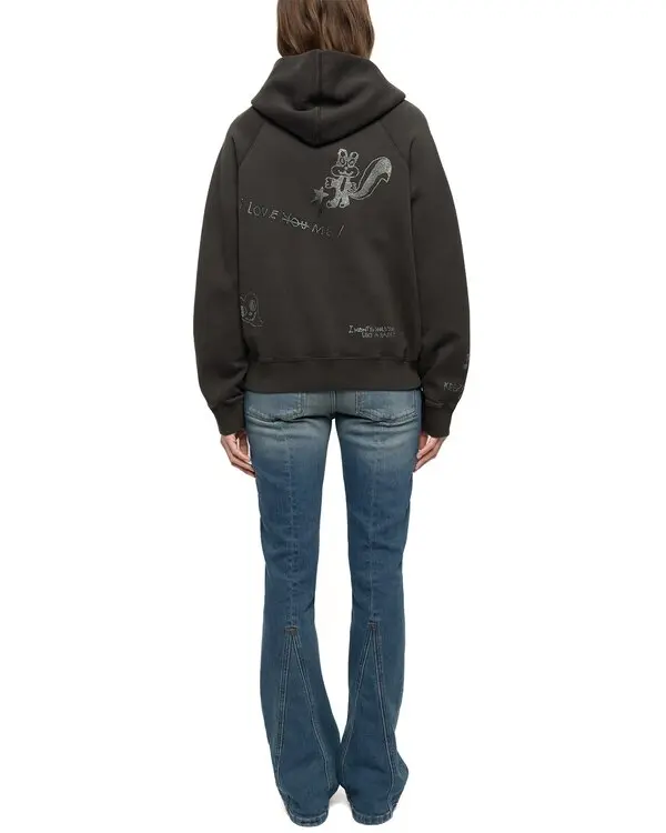 Zadig&Voltaire Embellished Cotton Hoodie