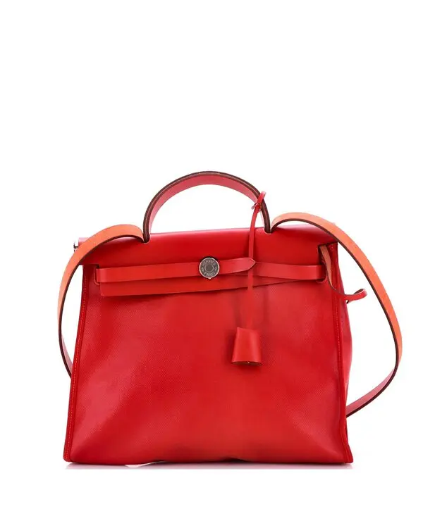 Hermès 31 Herbag Zip Berline Vache Canvas And Leather