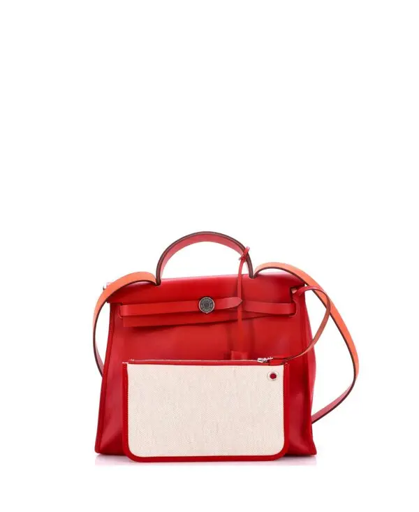 Hermès 31 Herbag Zip Berline Vache Canvas And Leather