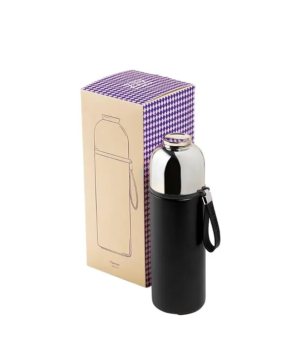 ZSA ZSA ZSU Pannyu Thermos Stainless Steel With Strainer, 13.53 Oz - Black