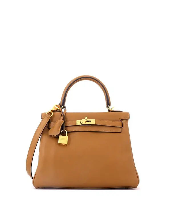 Hermès Kelly 25 Handbag Brown Swift With Gold Hardware