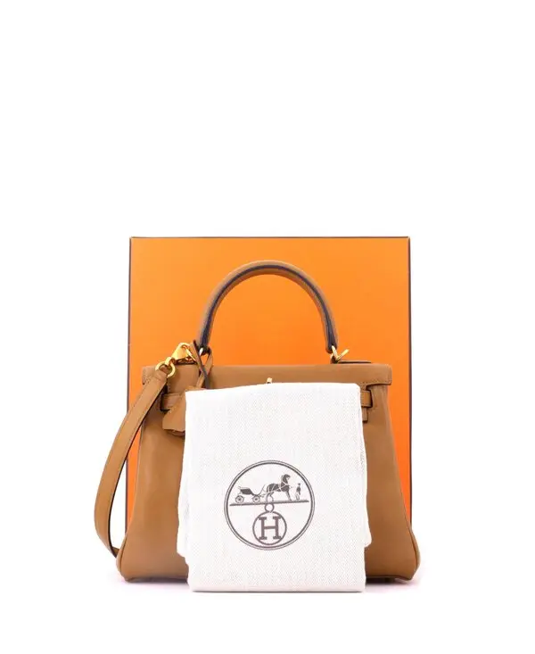 Hermès Kelly 25 Handbag Brown Swift With Gold Hardware