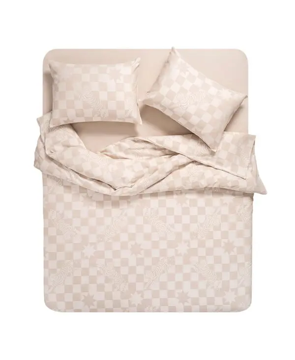 ZSA ZSA ZSU Costa Jacquard Duvet Cover Full Set, 94 X 87