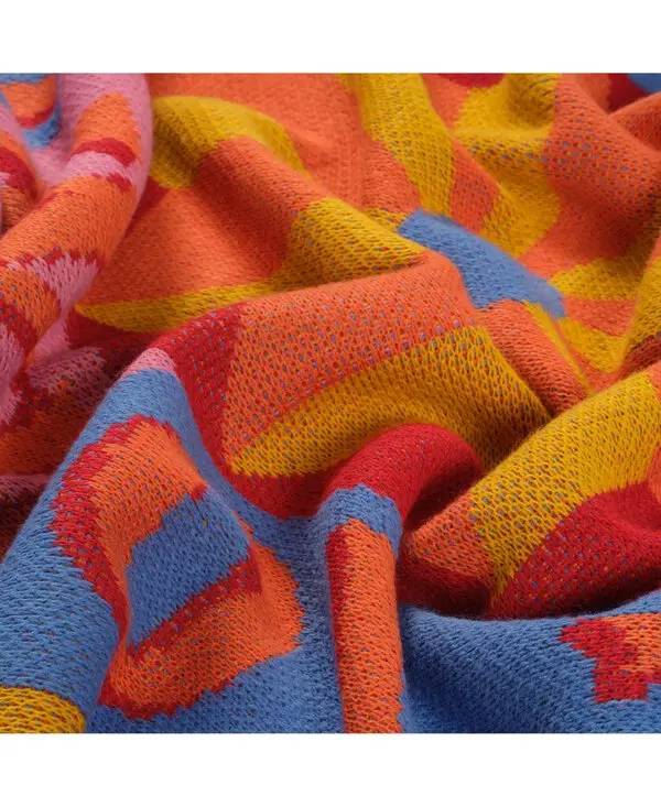 ZSA ZSA ZSU Moda Jacquard Knitted Throw Cheerland, 51 X 67