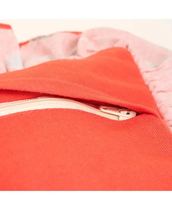 ZSA ZSA ZSU Ghuni Ruffle Detail Cotton Cushion, 22 X 12