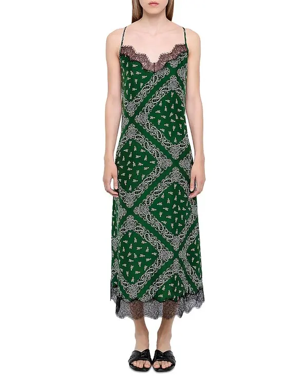 Zadig&Voltaire Respa Bandana Print Silk Dress - Meadow