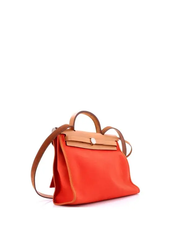 Hermès 31 Herbag Zip Leather And Toile