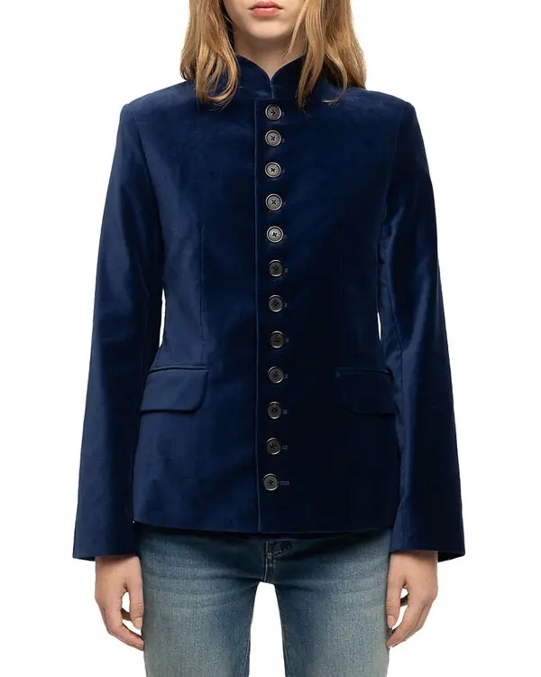 Zadig&Voltaire Vallo Velvet Blazer - Marine