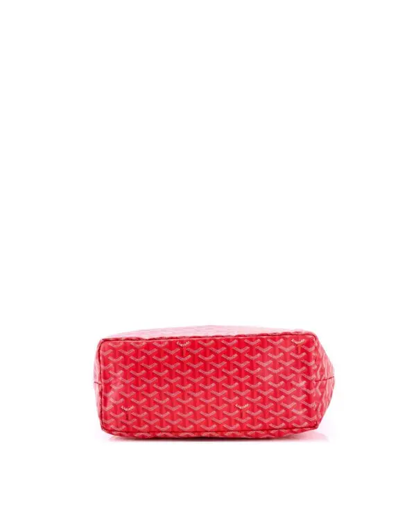 Goyard Pm Saint Louis Reversible Tote Coated Canvas And Printed Canvas - Red