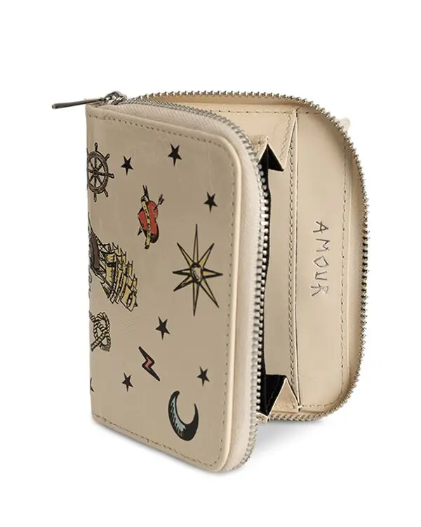 Zadig&Voltaire Zv Tattoo Mini Leather Coin Purse - Flash