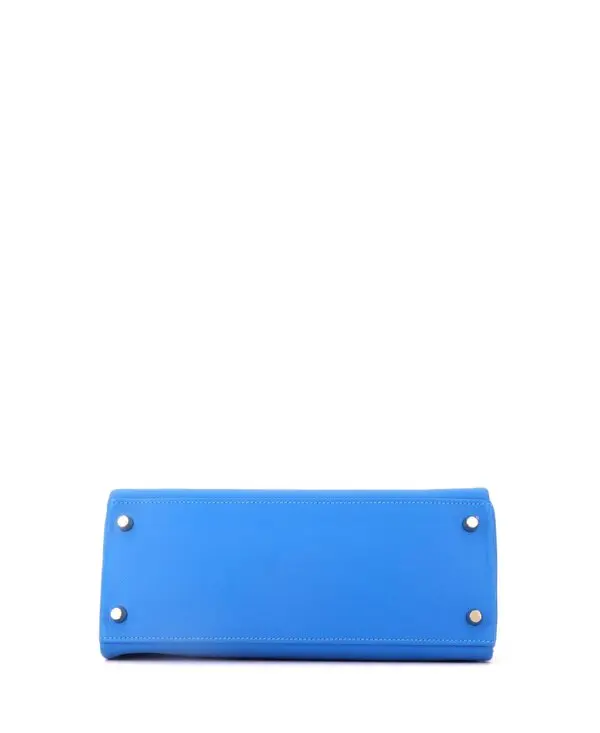 Hermès Kelly 28 Handbag Blue Evercolor With Gold Hardware - Bleu Hydra