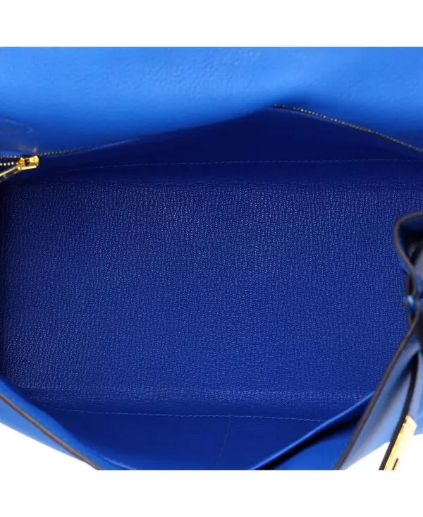 Hermès Kelly 28 Handbag Blue Evercolor With Gold Hardware - Bleu Hydra