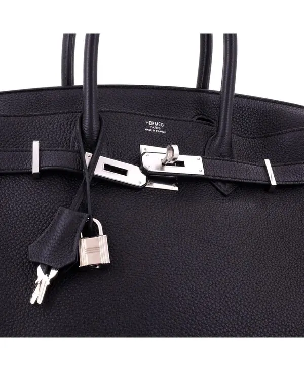 Hermès Birkin 30 Handbag Black Togo With Palladium Hardware - Noir