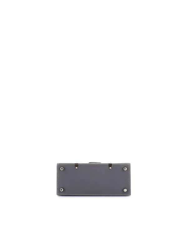 Goyard Structured Saigon Top Handle Bag Coated Canvas With Leather - Gray