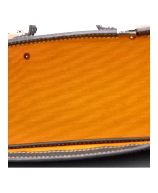 Goyard Structured Saigon Top Handle Bag Coated Canvas With Leather - Gray