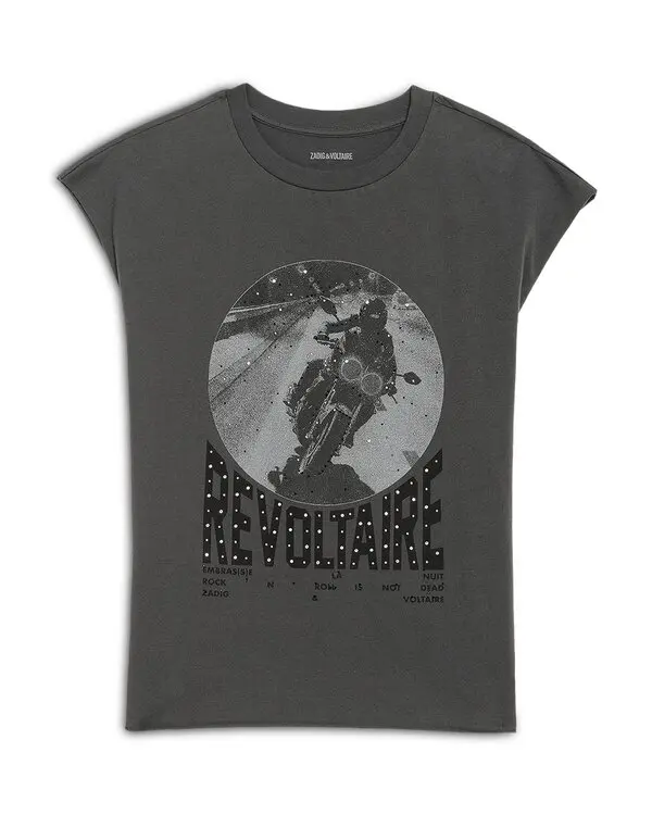 Zadig&Voltaire Cloe Hc Photo Moto Top