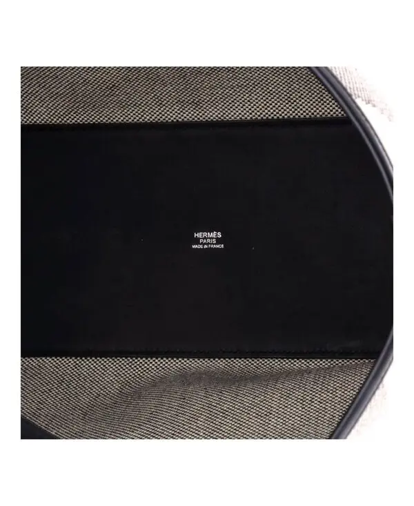 Hermès 40 Cabas H En Biais Tote Canvas With Leather
