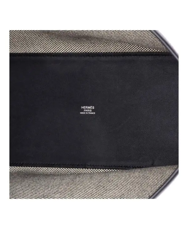 Hermès 40 Cabas H En Biais Tote Canvas With Leather
