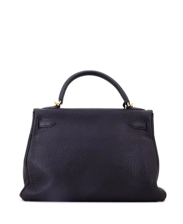 Hermès Kelly 32 Handbag Black Togo With Gold Hardware - Noir