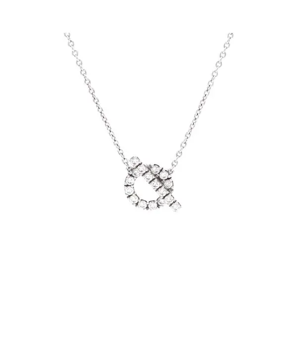 Hermès Finesse Pendant Necklace 18k Gold And Diamonds, 16 - White