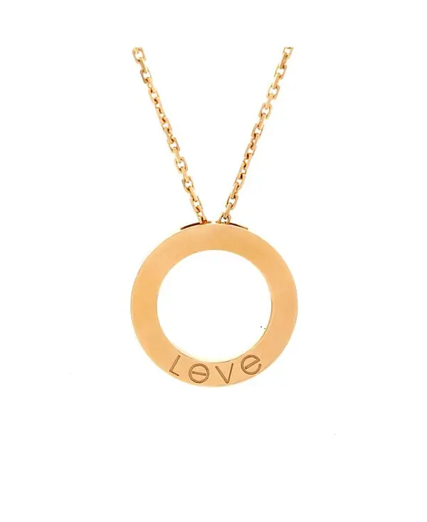 CARTIER Love Pendant Necklace 18k 16.5 - Gold