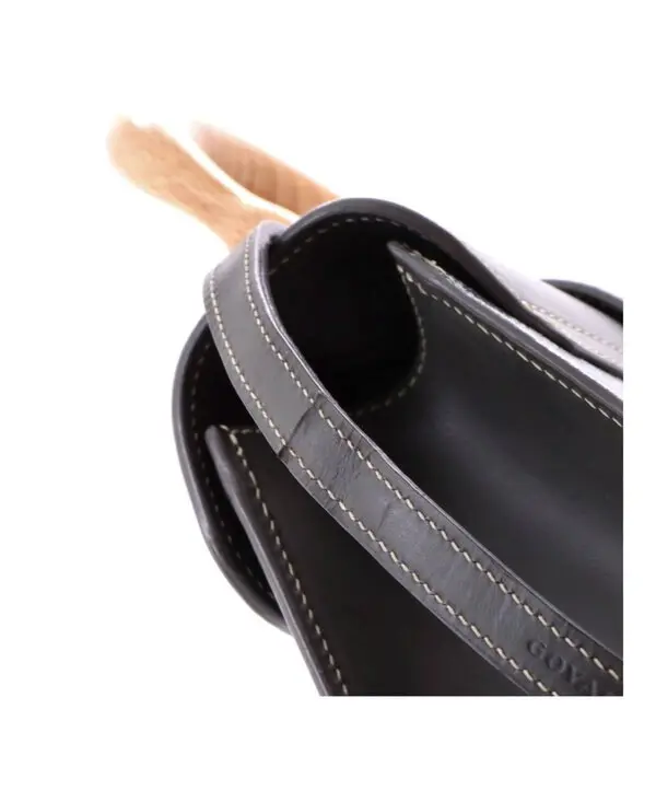 Goyard Structured Saigon Top Handle Bag Coated Canvas With Leather - Gray