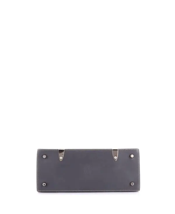 Goyard Pm Saigon Top Handle Bag Coated Canvas With Leather - Gray