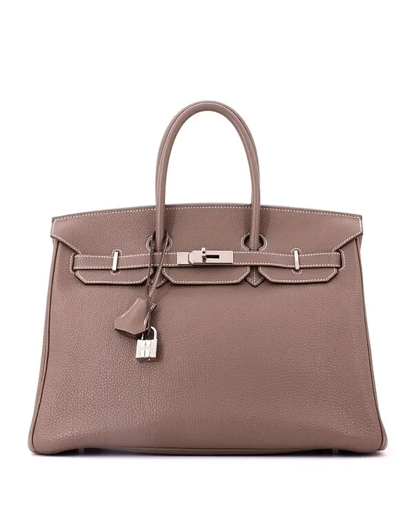 Hermès Birkin 35 Handbag Grey Togo With Palladium Hardware