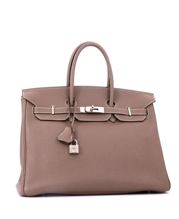Hermès Birkin 35 Handbag Grey Togo With Palladium Hardware