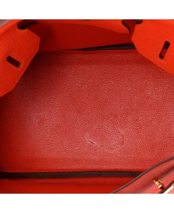 Hermès Birkin 30 Handbag Orange Togo With Gold Hardware - Capucine