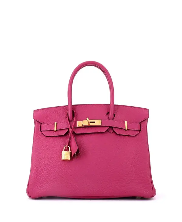 Hermès Birkin 30 Handbag Pink Fjord With Gold Hardware