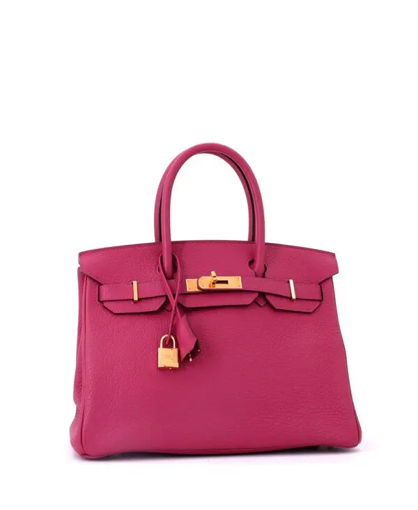 Hermès Birkin 30 Handbag Pink Fjord With Gold Hardware