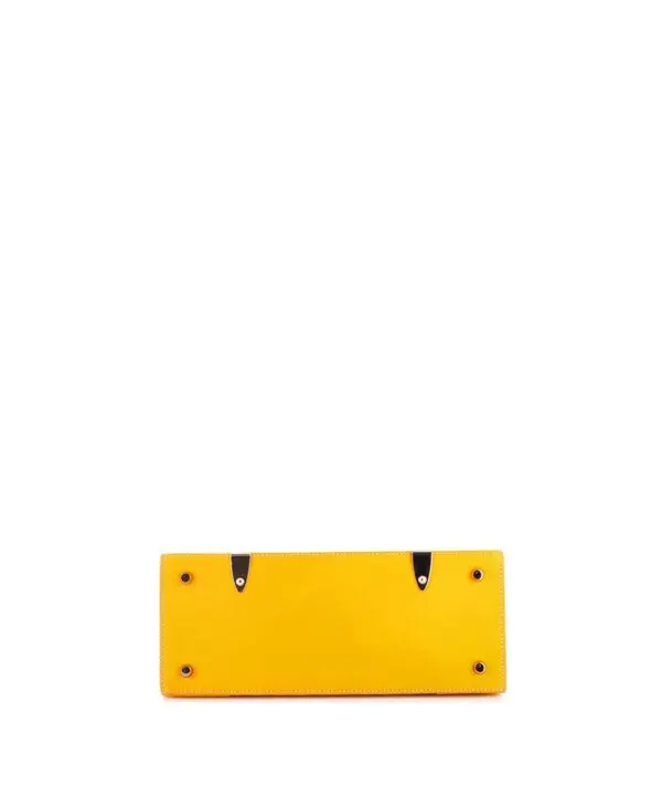 Goyard Pm Saigon Top Handle Bag Coated Canvas With Leather - Yellow