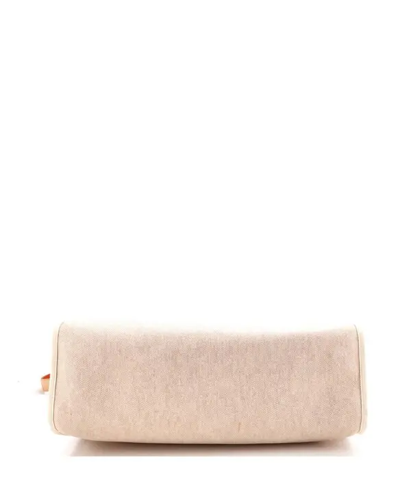 Hermès Mm Herbag Toile And Leather