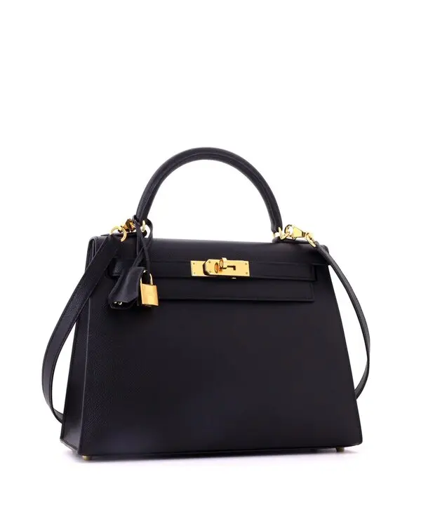 Hermès Kelly 28 Handbag Black Epsom With Gold Hardware