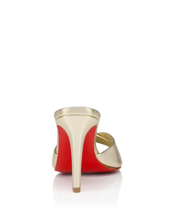 CHRISTIAN LOUBOUTIN Fanny Slide Mule 85 Mm Sandals - Platine