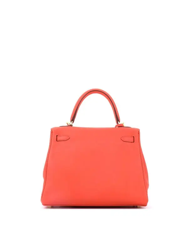 Hermès Kelly 25 Handbag Orange Swift With Gold Hardware