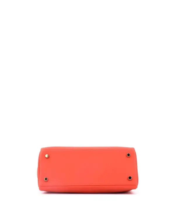 Hermès Kelly 25 Handbag Orange Swift With Gold Hardware