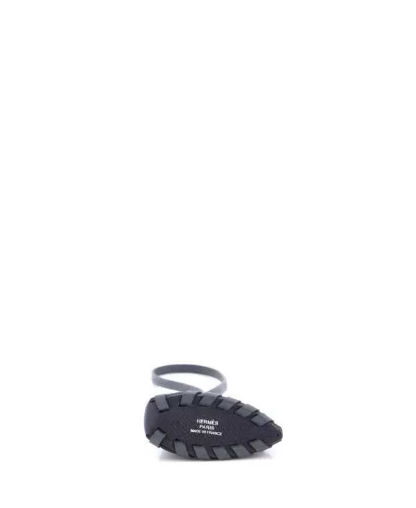 Hermès Cheval Tresse Bag Charm Leather - Black
